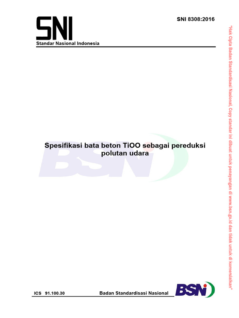 SNI 8308-2016 Spek Bata TiO2 | PDF