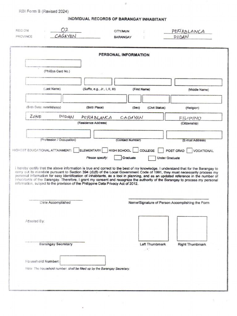 Individual Form | PDF