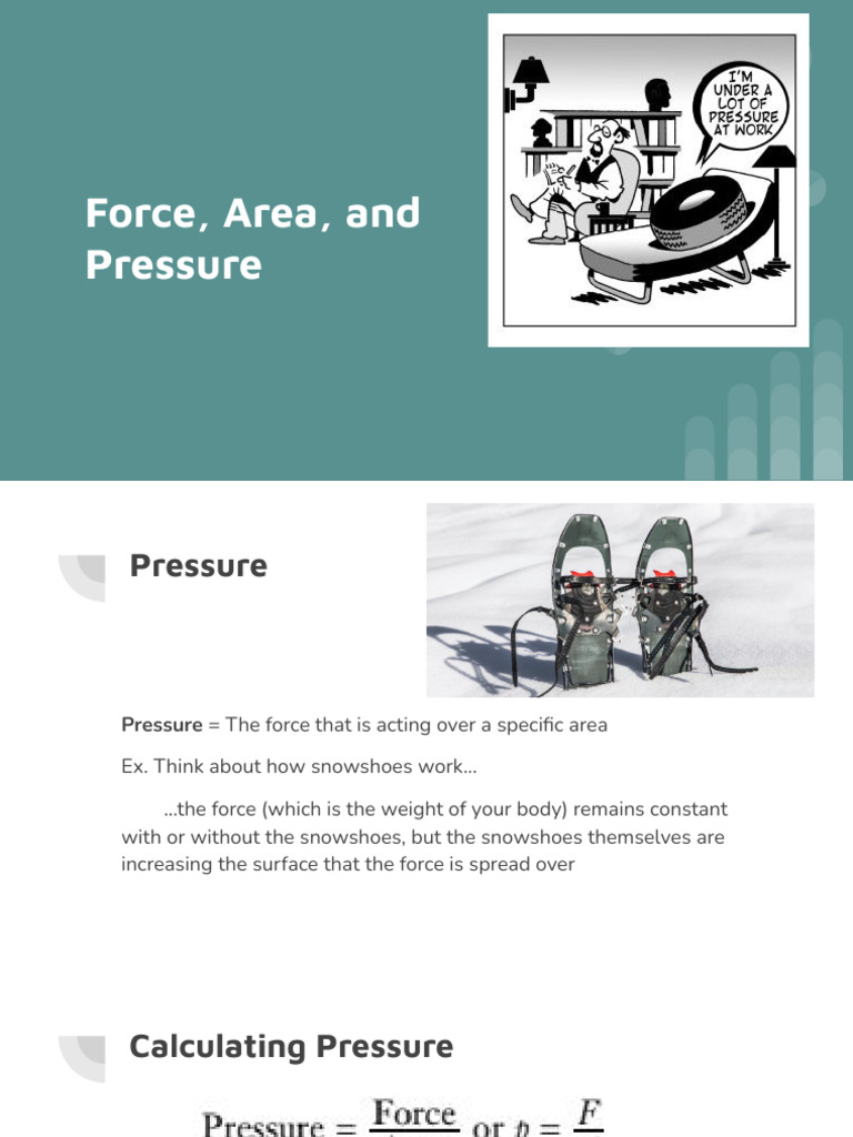 Force, Area, and Pressure | PDF