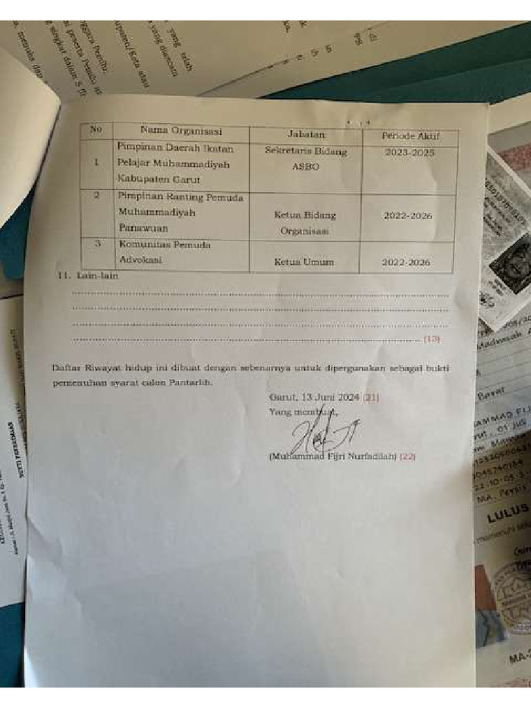 Daftar Riwayat Hidup-Fijri | PDF