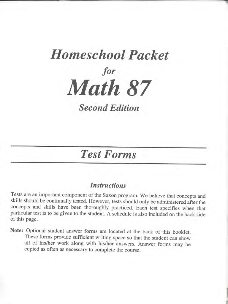 Hs87 Tests | PDF