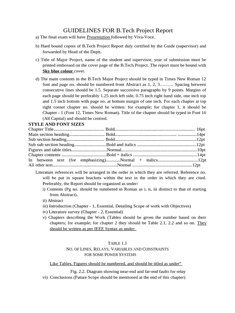 Project Report Guidelines | PDF