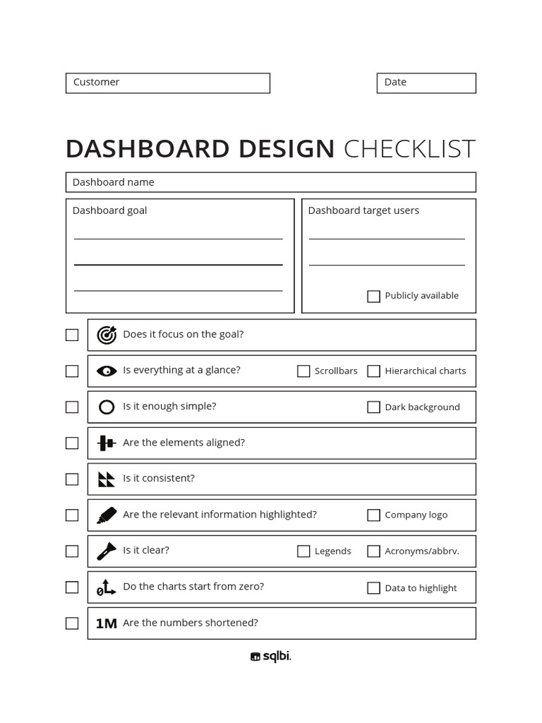 Dashboard Design Checklist | PDF