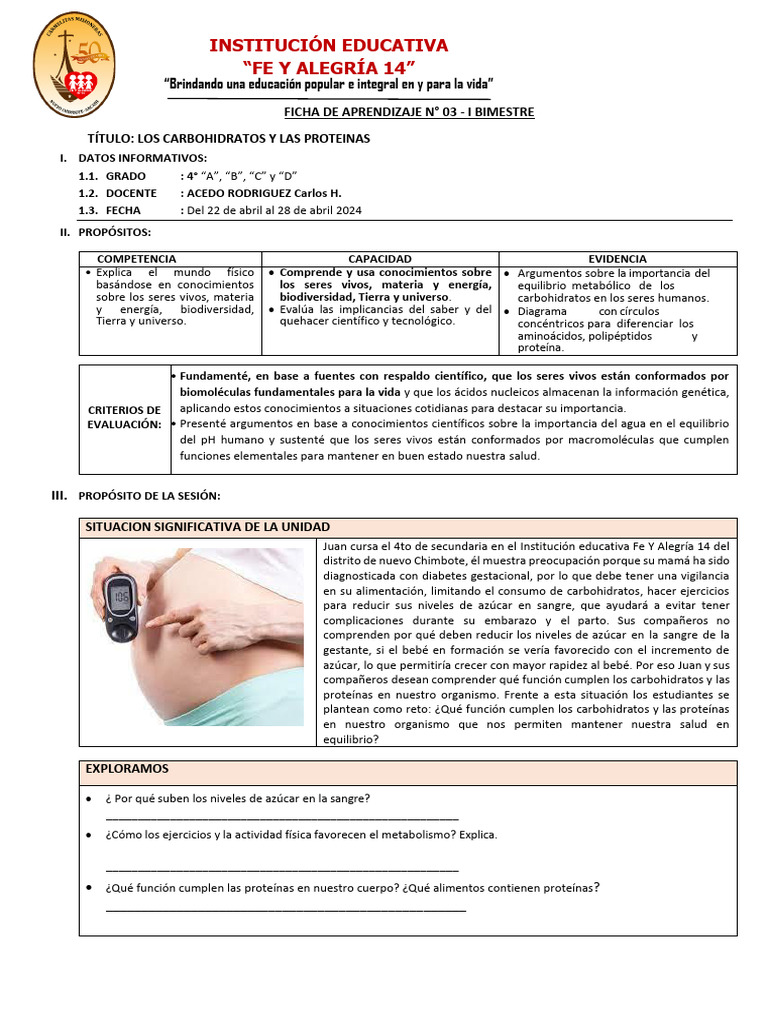Ficha 03 - 4° - 2024 | PDF
