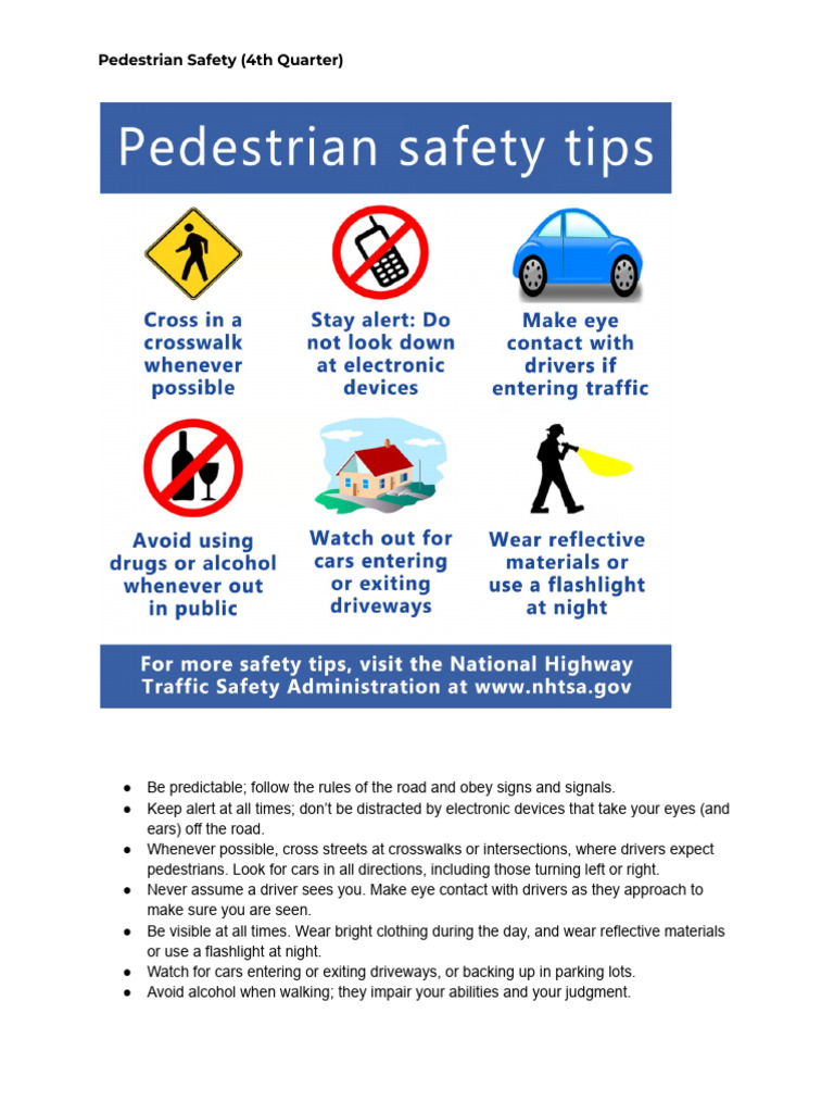 Pedestrian Safety | PDF