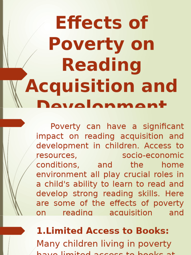 Effects of Poverty On Reading | PDF