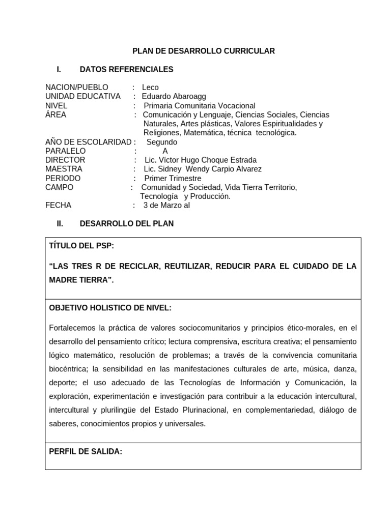 PDC 1°a - 2022 | PDF