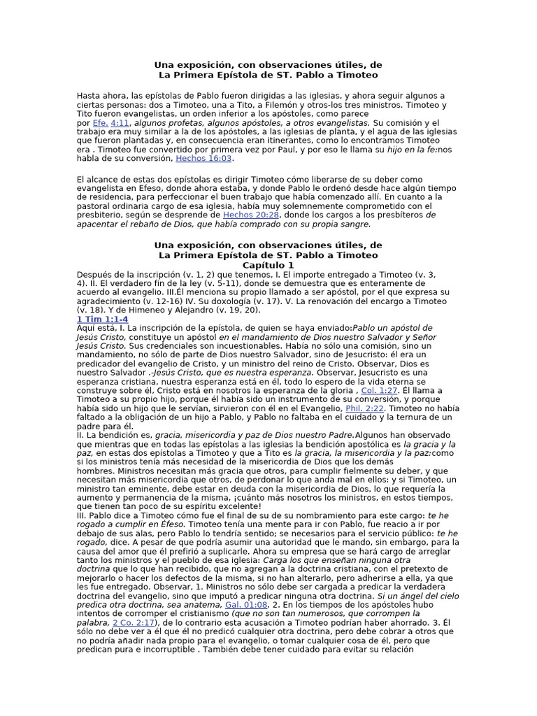 1 Timoteo | PDF
