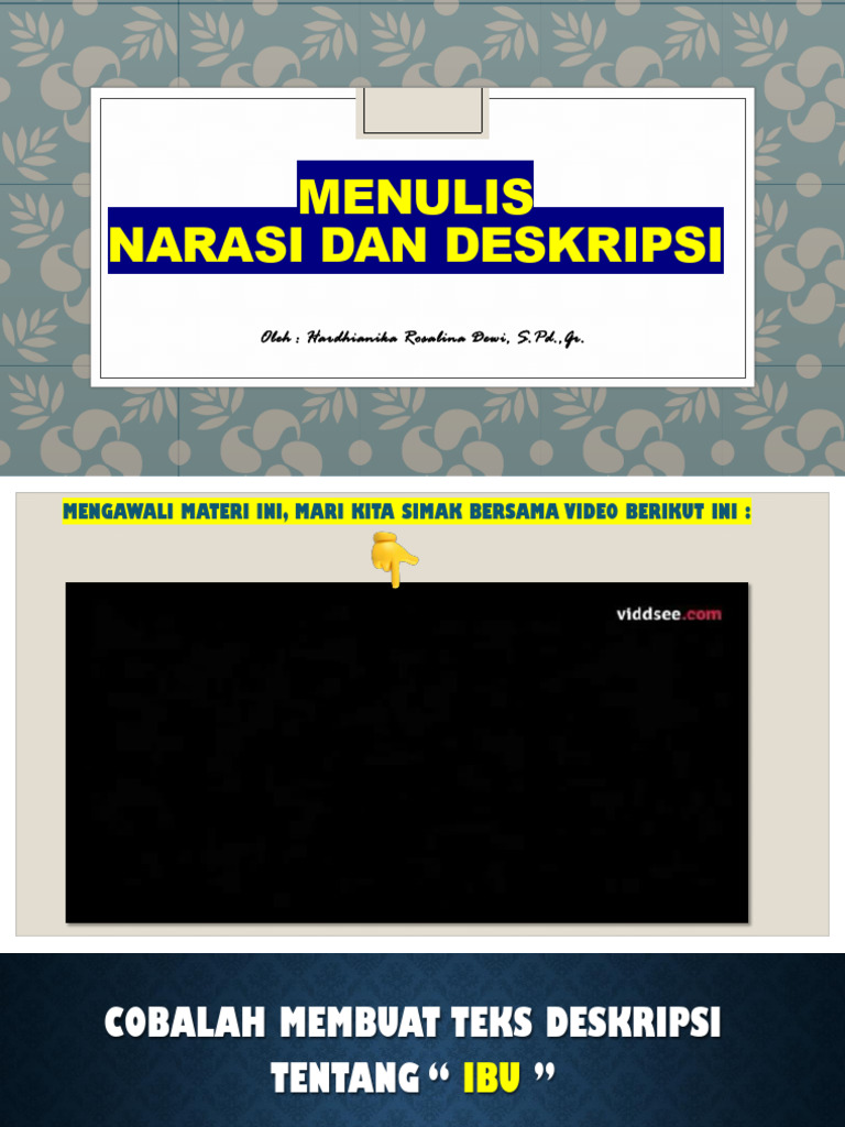 Menulis Teks Narasi Dan Deskripsi1 | PDF