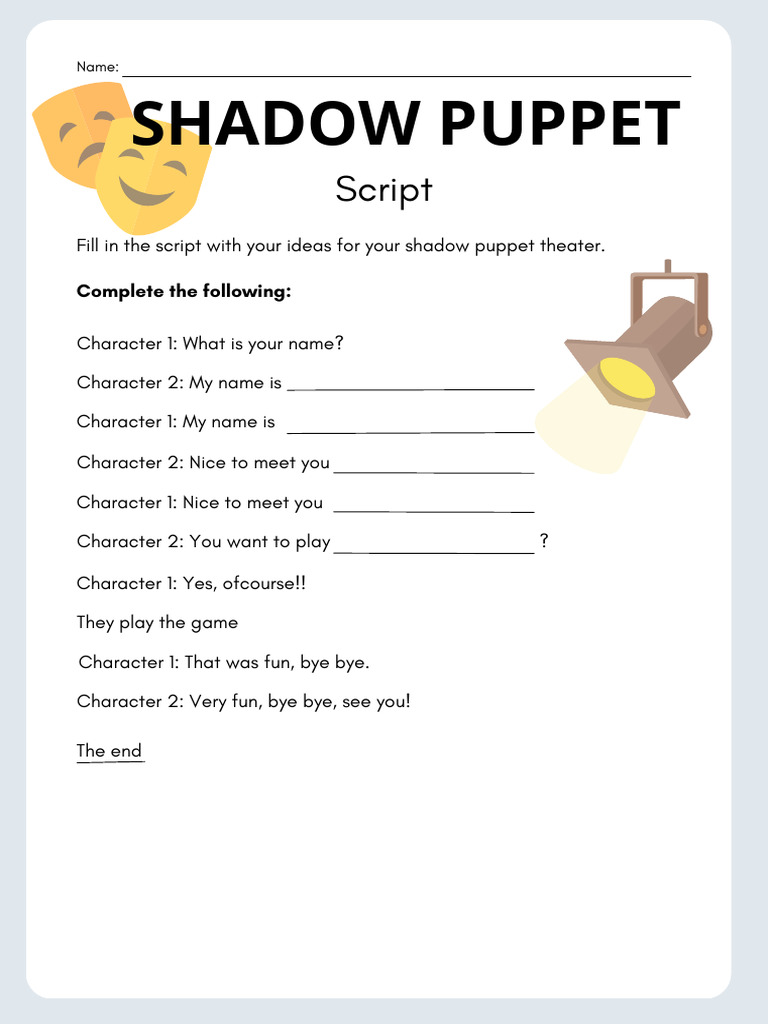 1st Grade Puppet | PDF