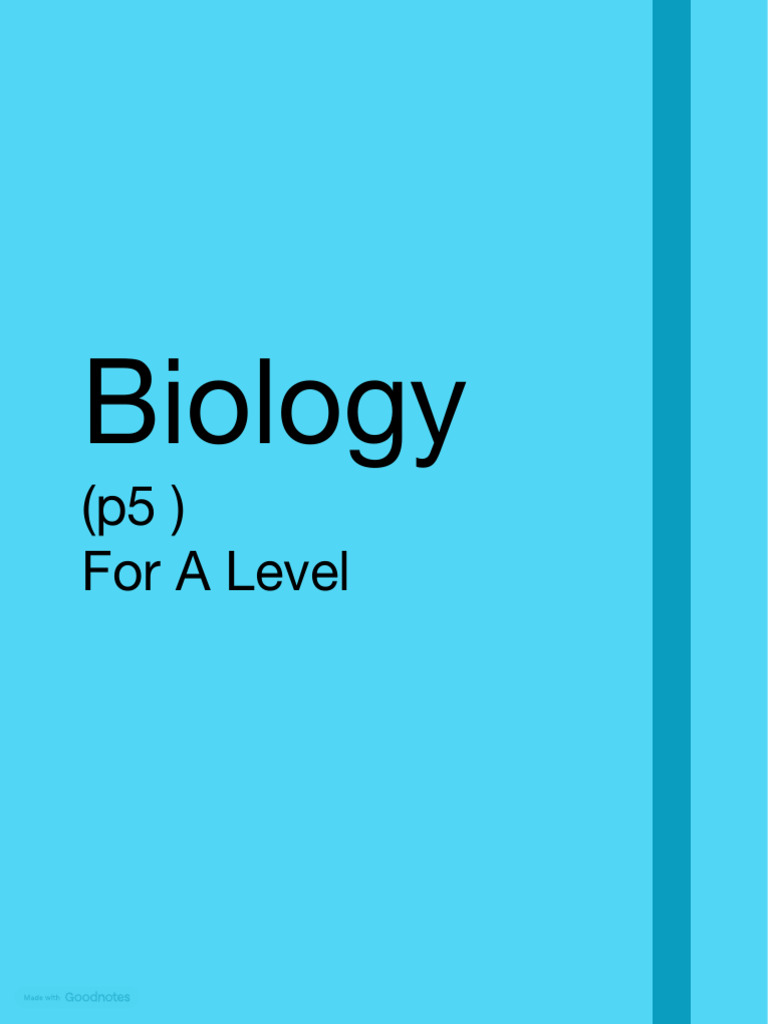 Biology A Level P5 | PDF