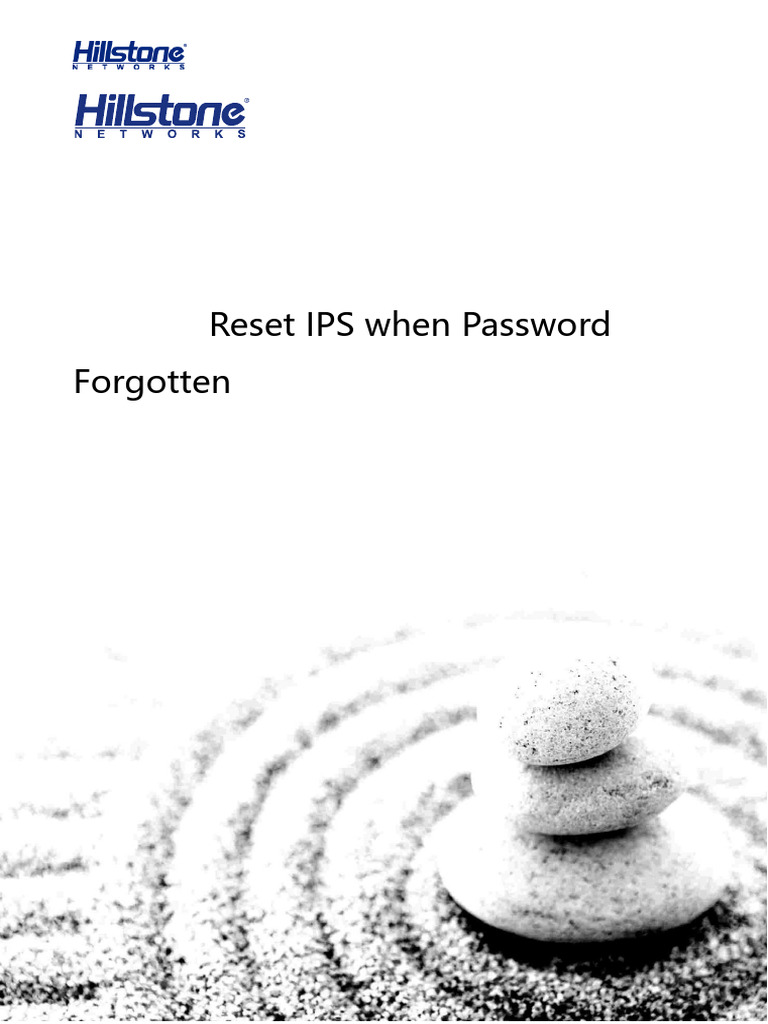 Reset IPS When Password Forgotten | PDF