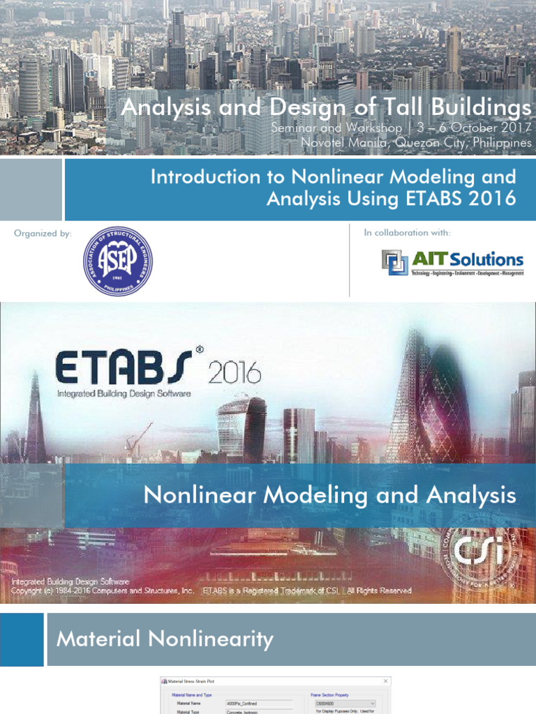 Day 4 Intro To Performance-Based Seismic Design Using Etabs 2016 | PDF