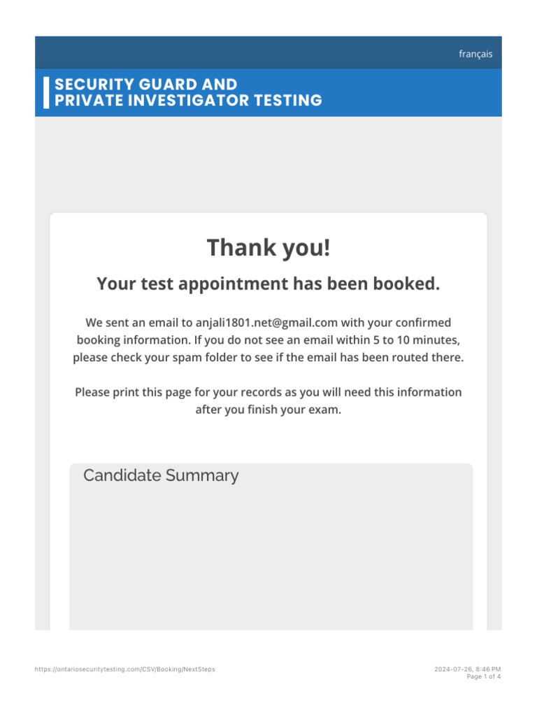 Next Steps - Ontario Security Guard and Private Investigator Testing ...