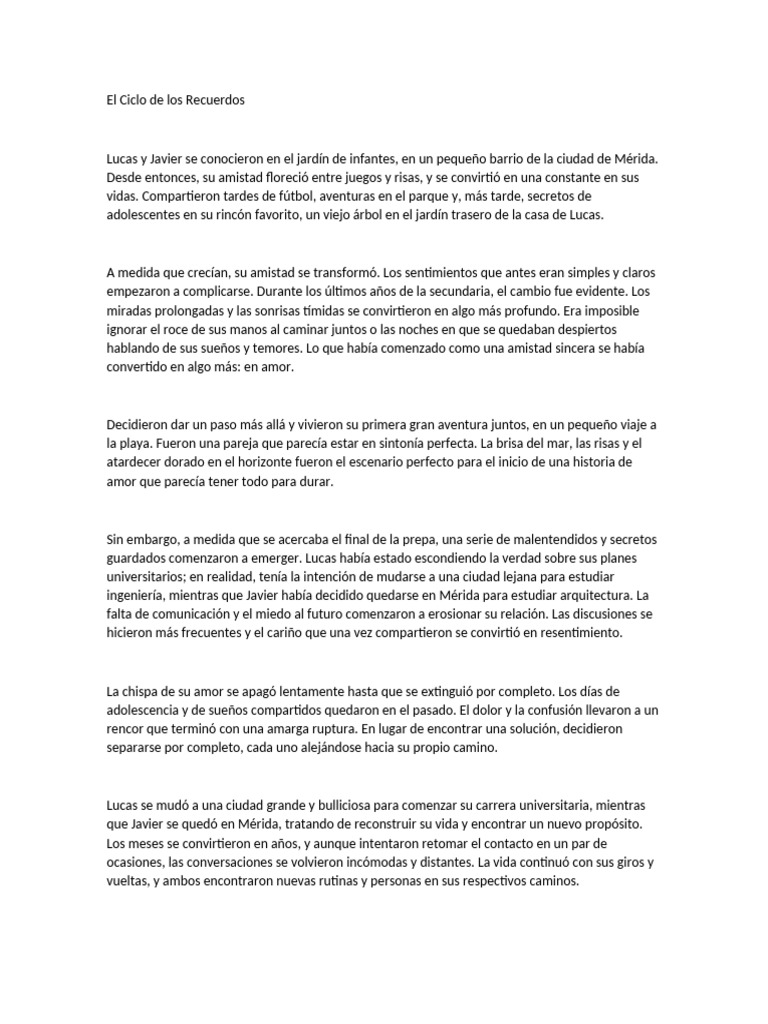 El Ciclo de Los Recuerdos, Poema | PDF