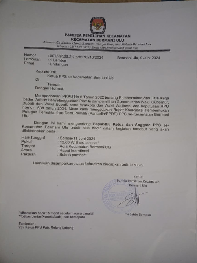 007 Rakor Pembentukan PPDP PPK BU 09 Jun 2024 | PDF