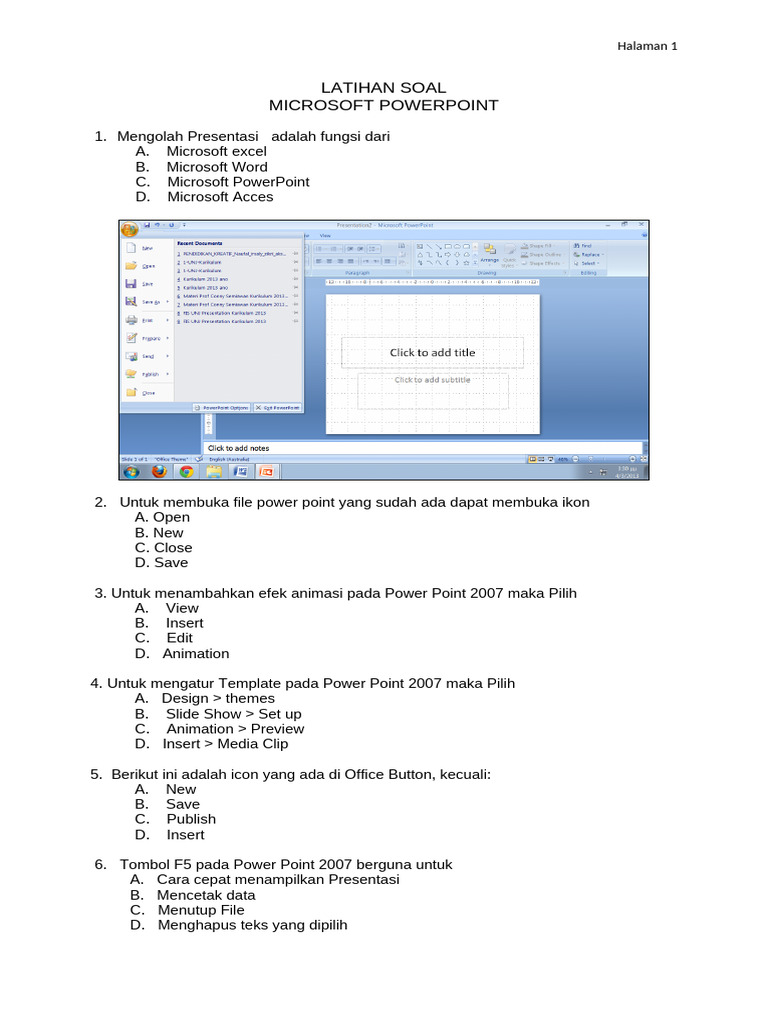 Soal Poweroint | PDF