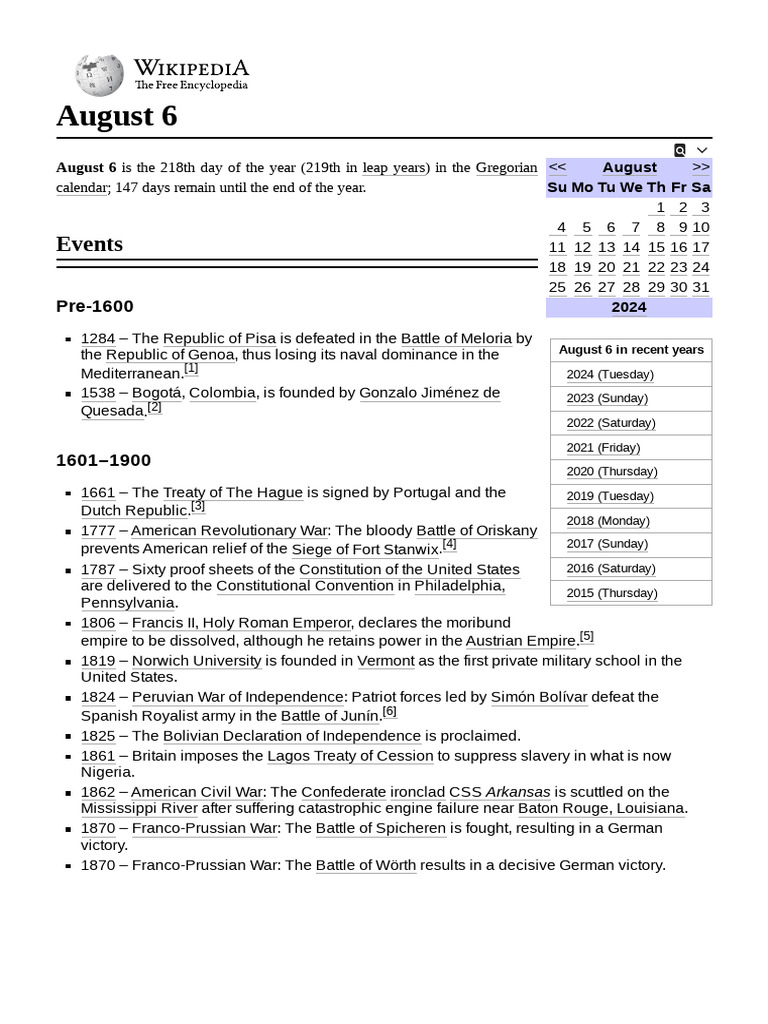 August 6 | PDF