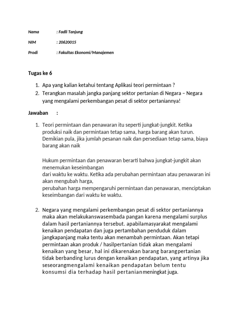 Tugas Ke 6 MIKRO | PDF