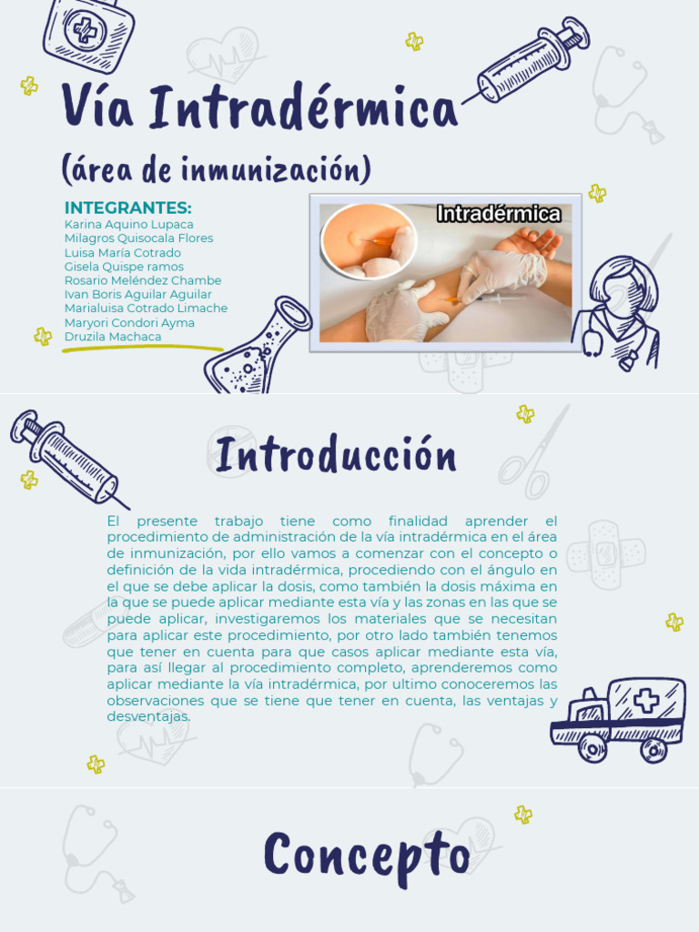 Diapositivas Via Intradermica | PDF
