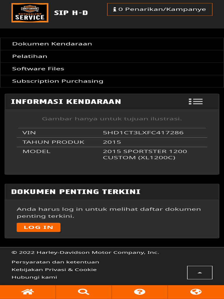 Kendaraan Harley-Davidson SIP | PDF