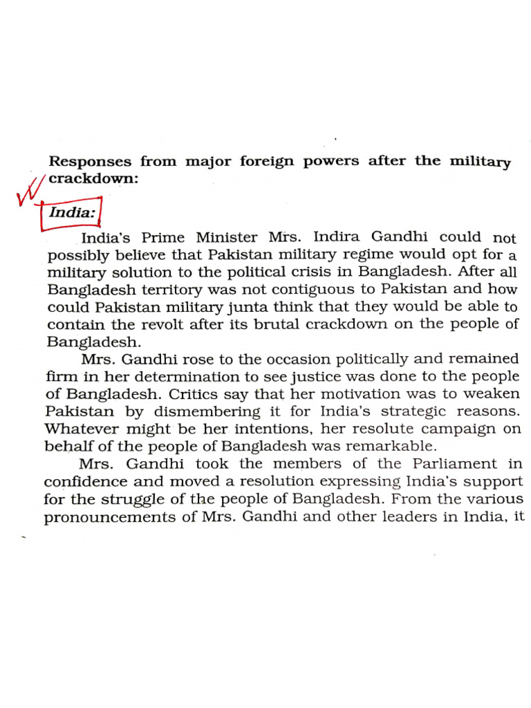 Role of The Great Power in Liberation War of BD 1 | PDF