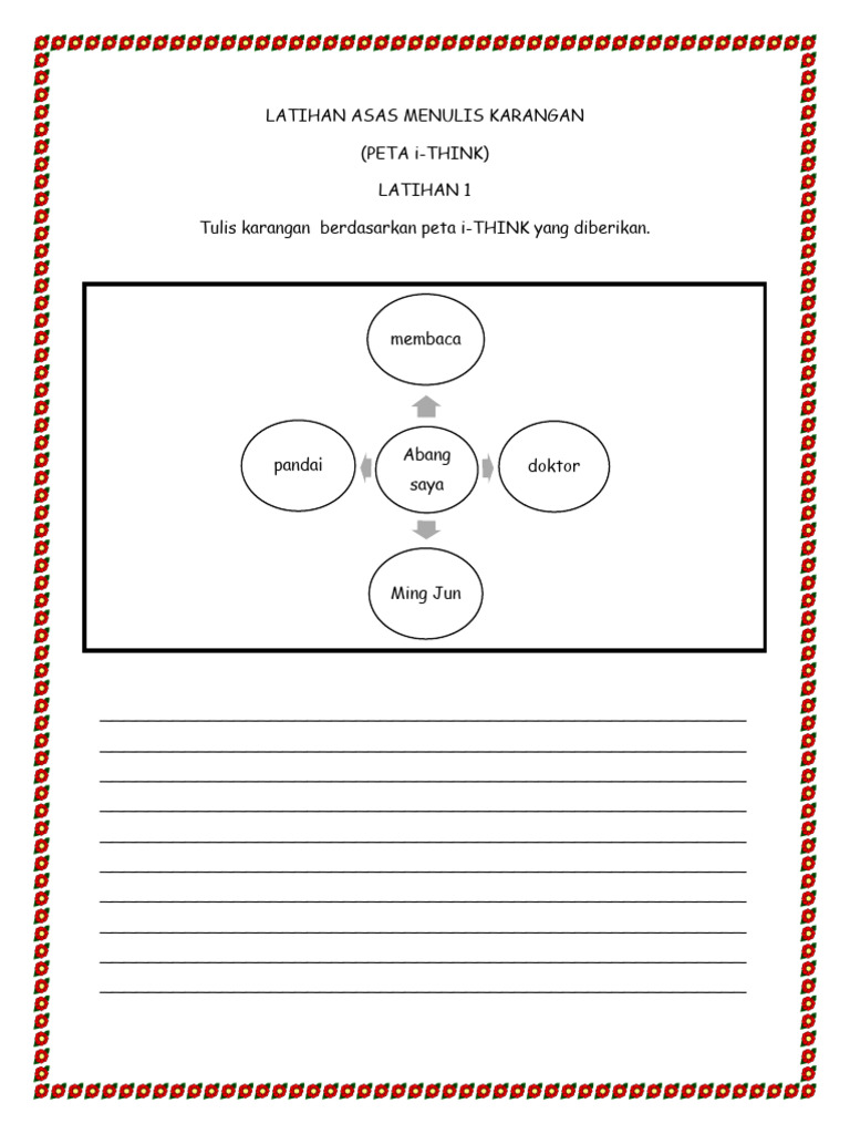LATIHAN ASAS MENULIS KARANGAN PETA I - THINK | PDF
