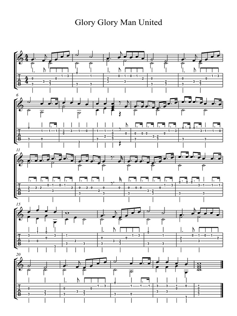 Glory Glory With Tab | PDF