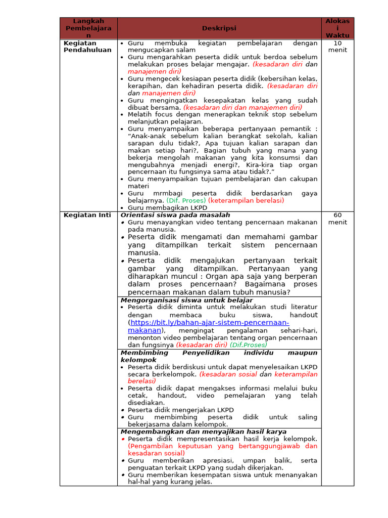 RPPBerdiferensiasi Integrasi PSE | PDF