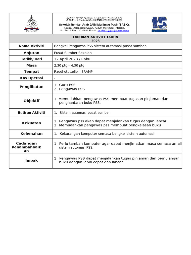 Laporan Pss 2022 | PDF