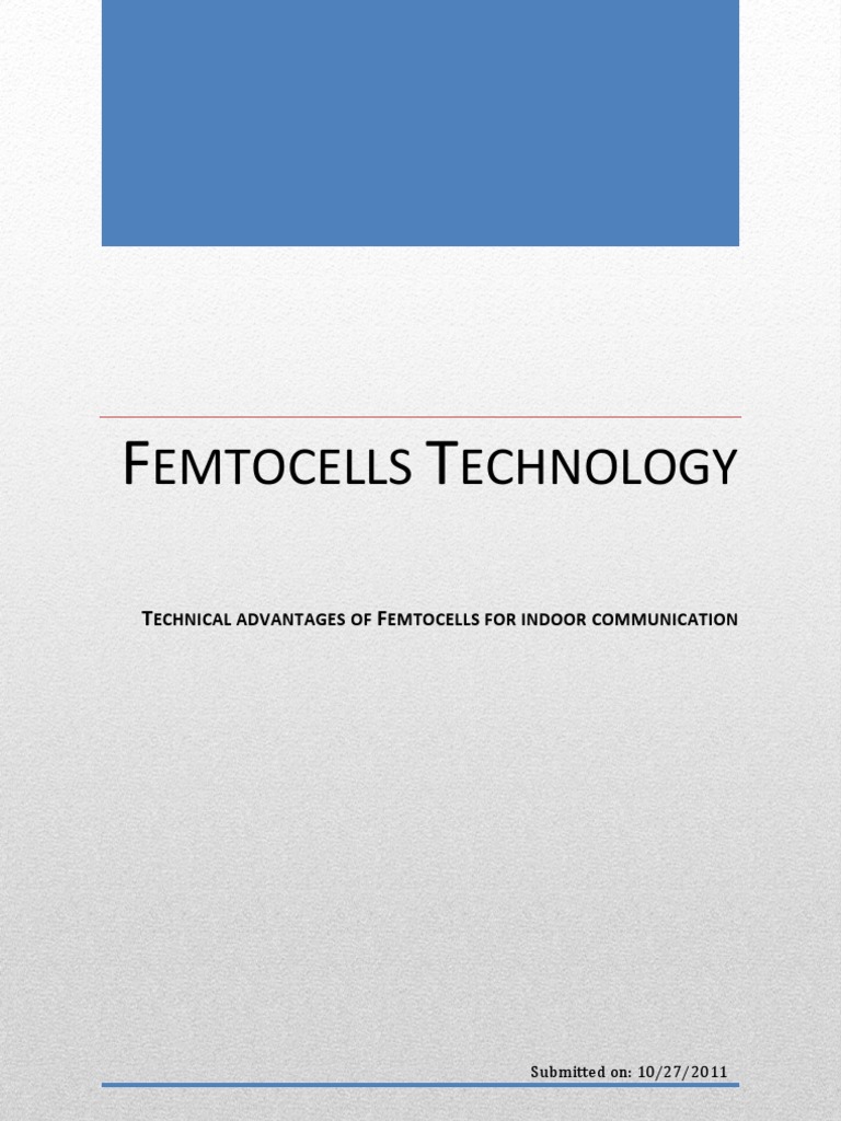 Technical Advantages of Femtocells | PDF | Computer Network | Mobile Phones