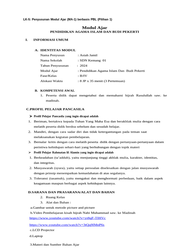 LK5 Modul Ajar | PDF