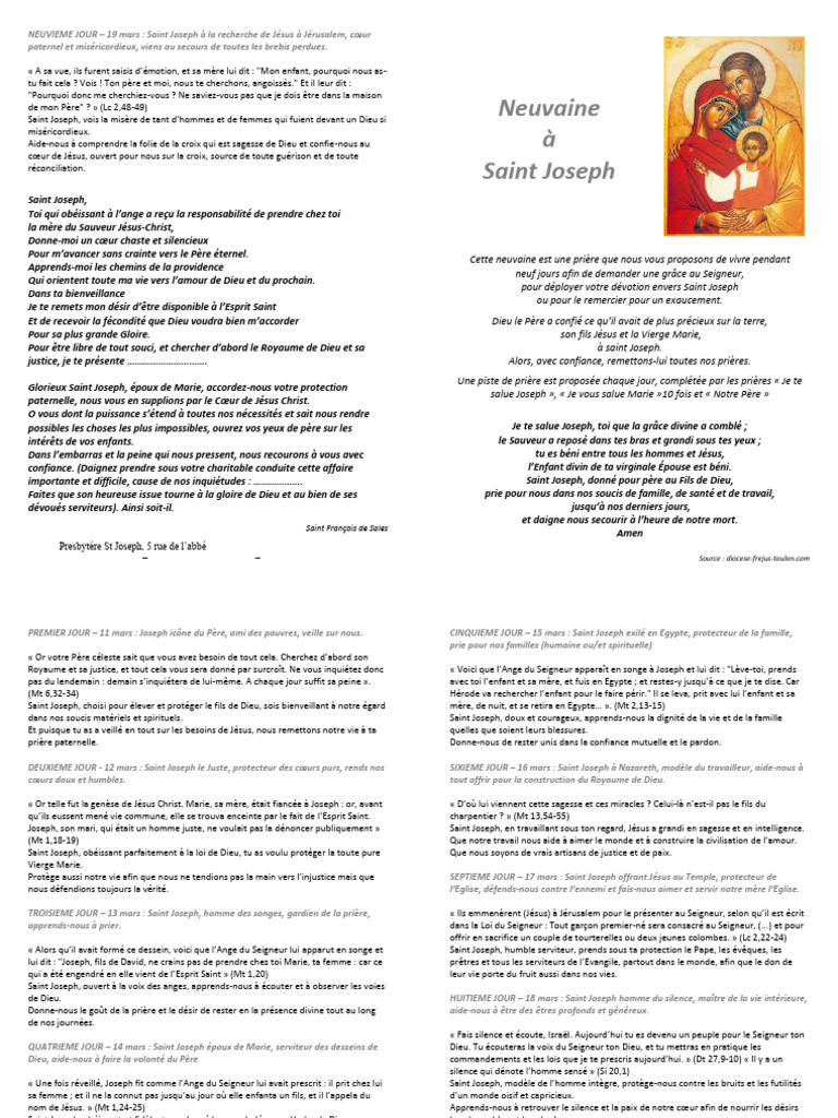 Neuvaine A Saint Joseph | PDF