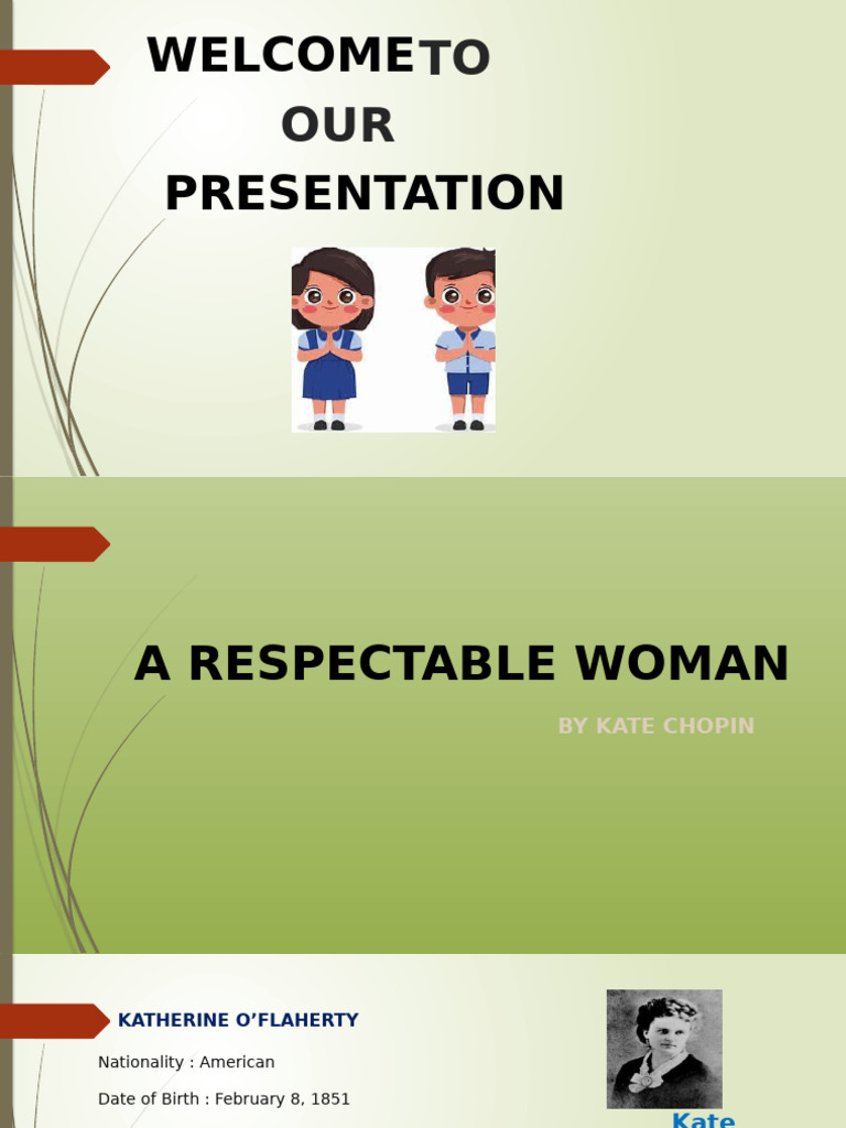 A Respectable Woman PPT 1 | PDF