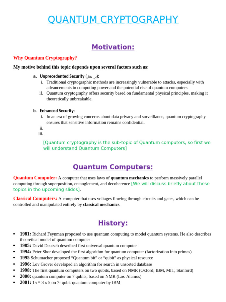 Quantum Cryptography | PDF