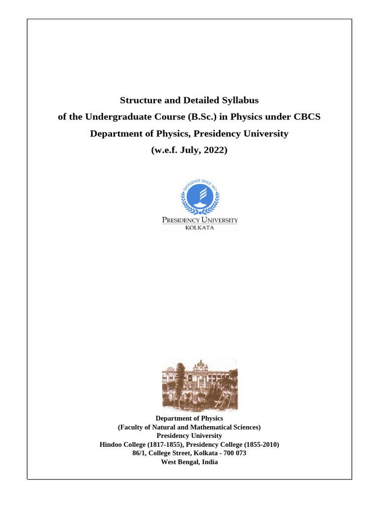 Cbcs Final Uploadphysics 2022 | PDF