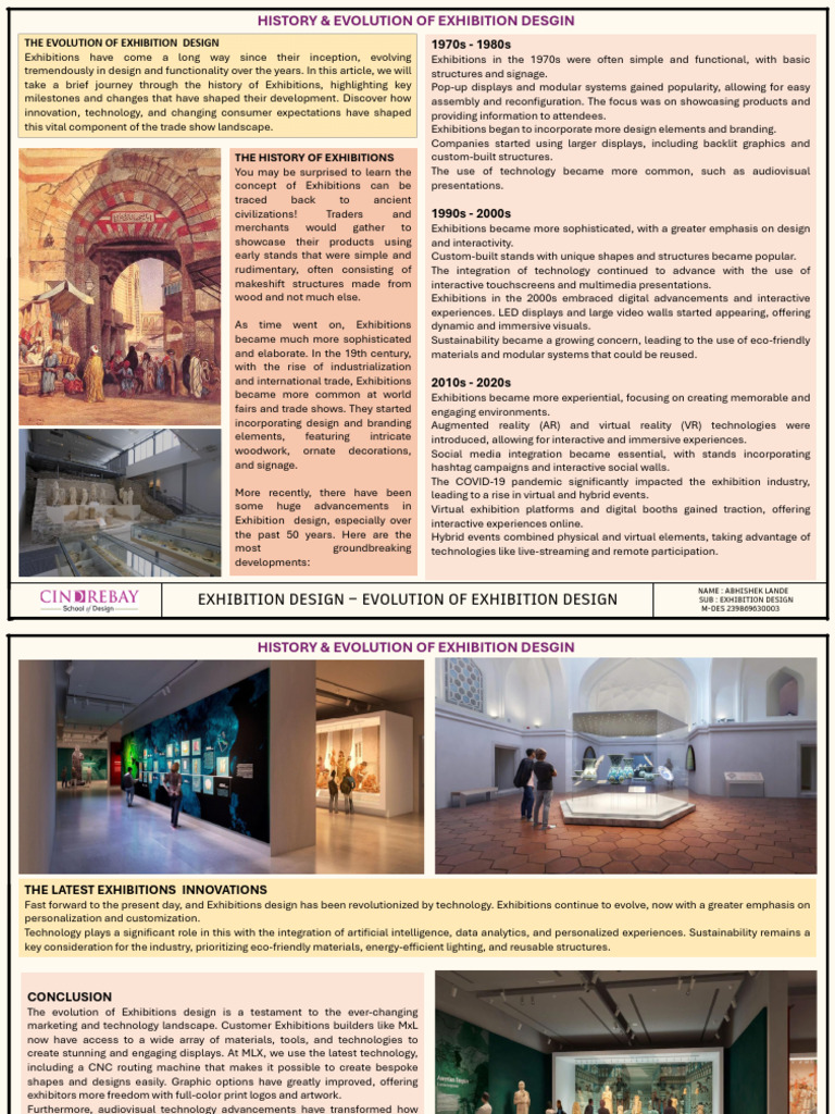 Assignment 1 Evolution & History of Exhibition Design | PDF