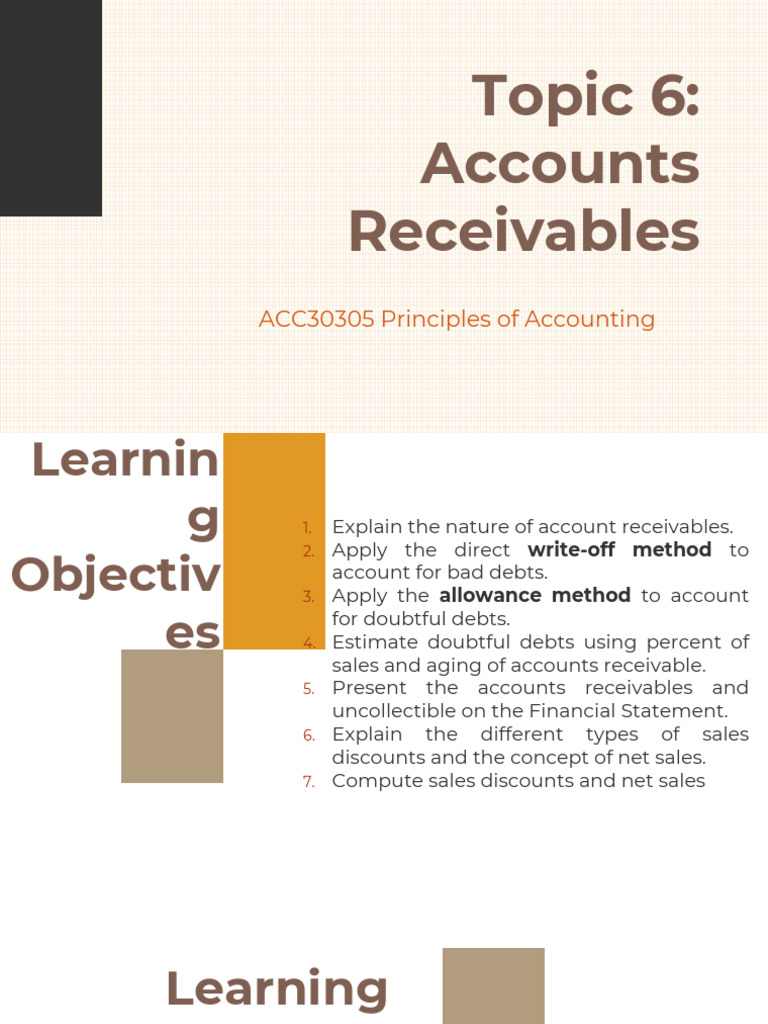 Topic 6 Accounts Receivable Pdf