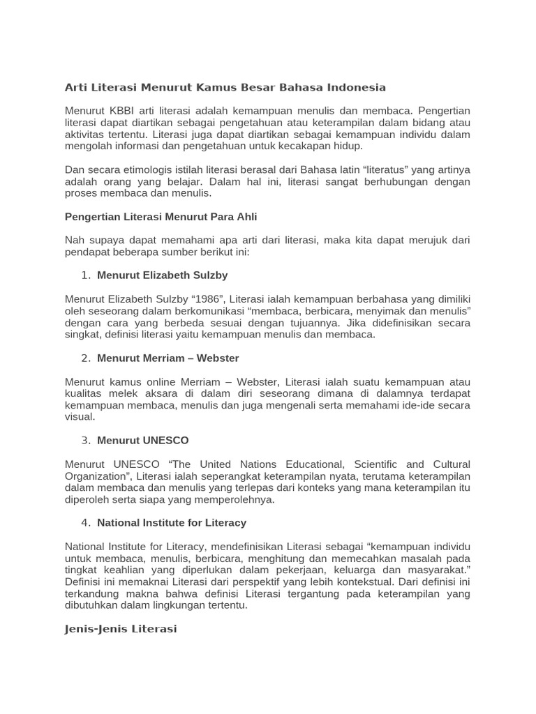 LITERASI | PDF