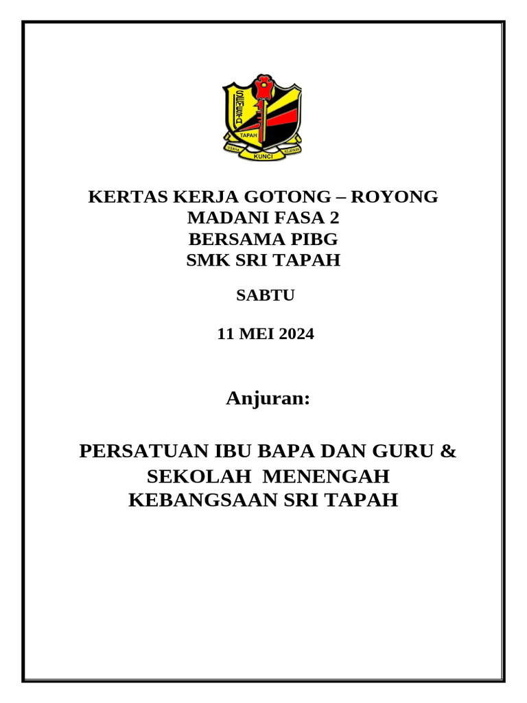 Cover Kertas Kerja | PDF