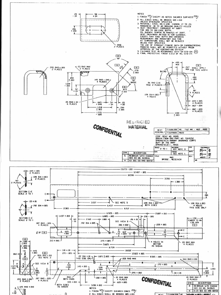 B99D7 M60 Receiver Plans | PDF