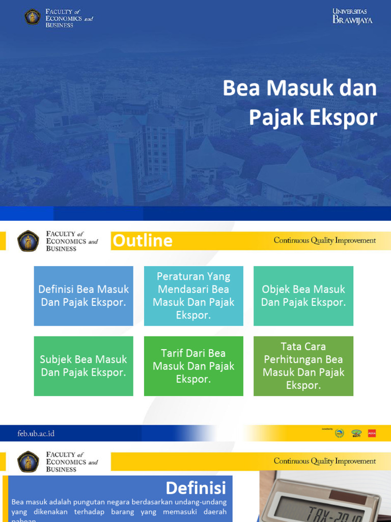 Materi - Bea Masuk & Pajak Ekspor | PDF
