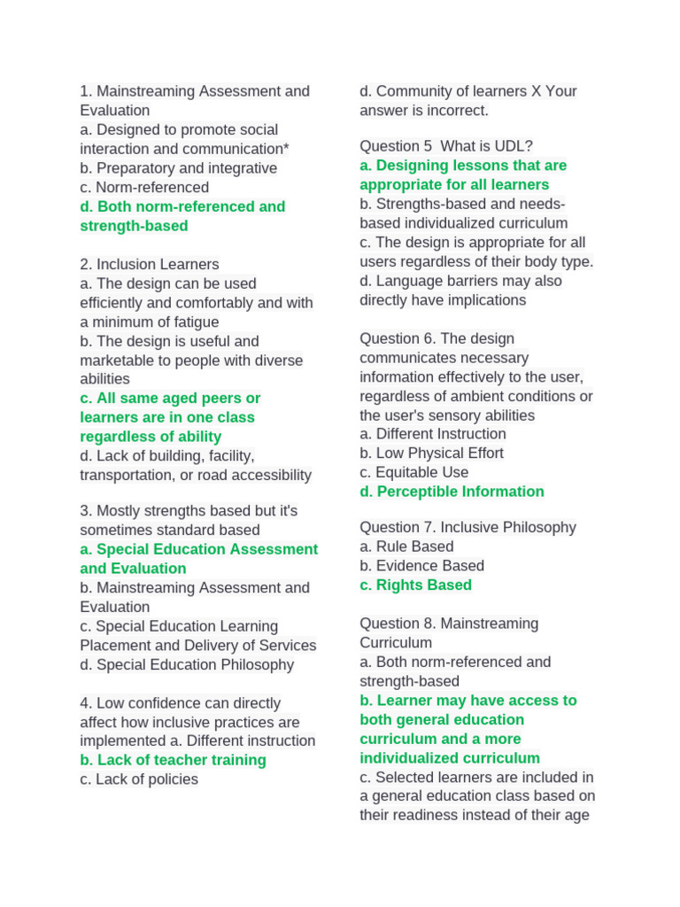 SPED Reviewer | PDF
