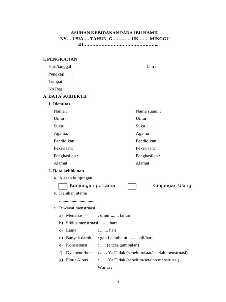 Format Askeb Anc | PDF