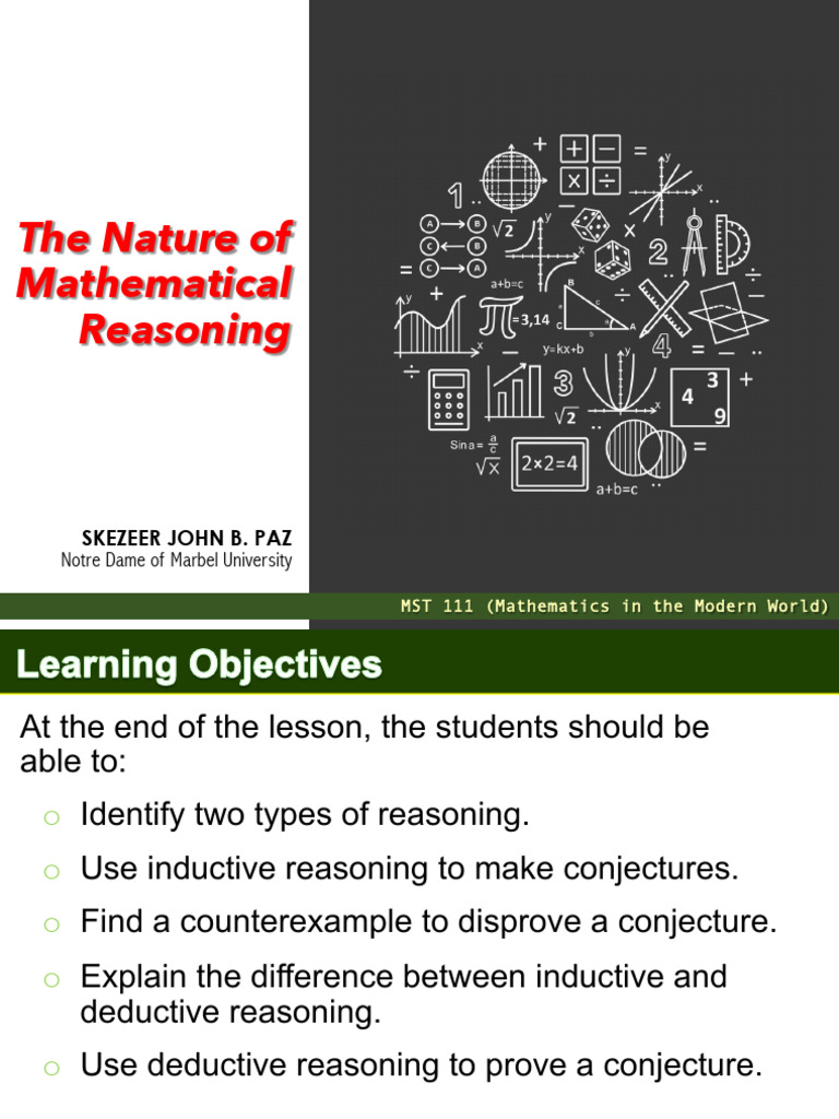 The Nature of Mathematical Reasoning | PDF