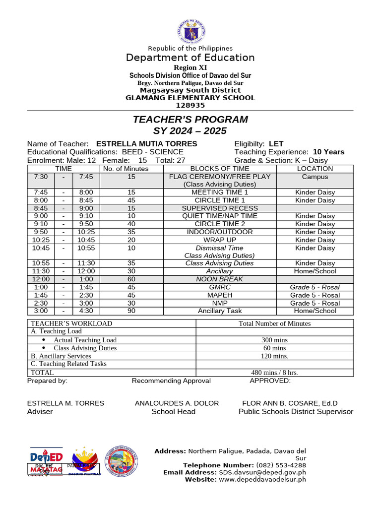 Teacher Program K | PDF