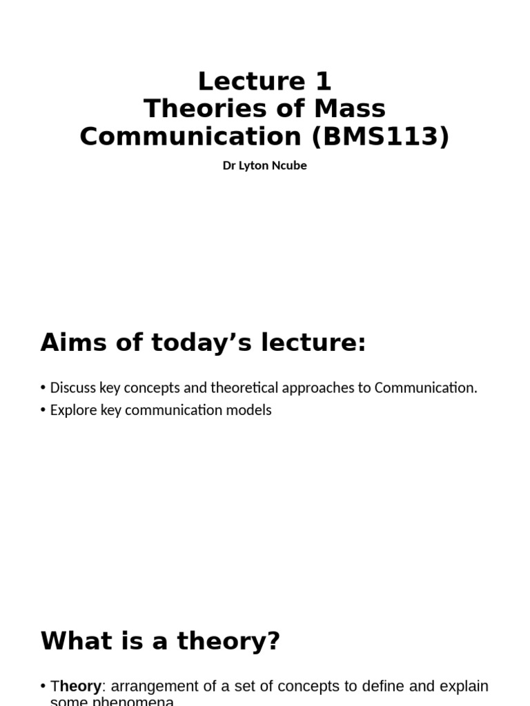 Lecture 1 BMS 113 | PDF