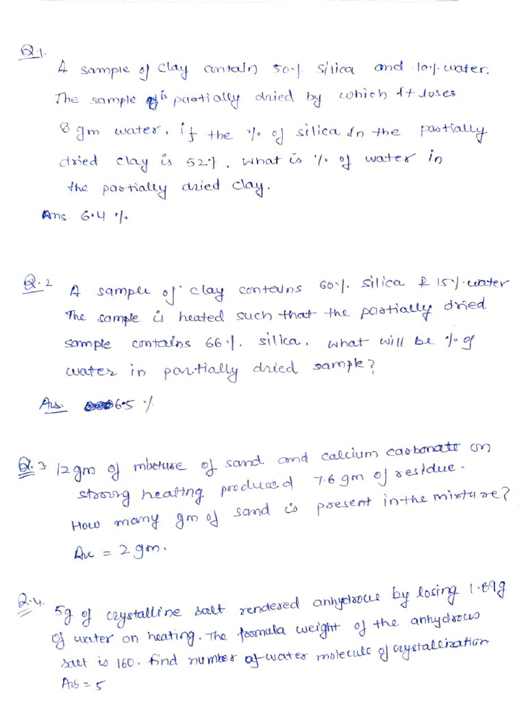 Percentage Loss Qs Assignment | PDF
