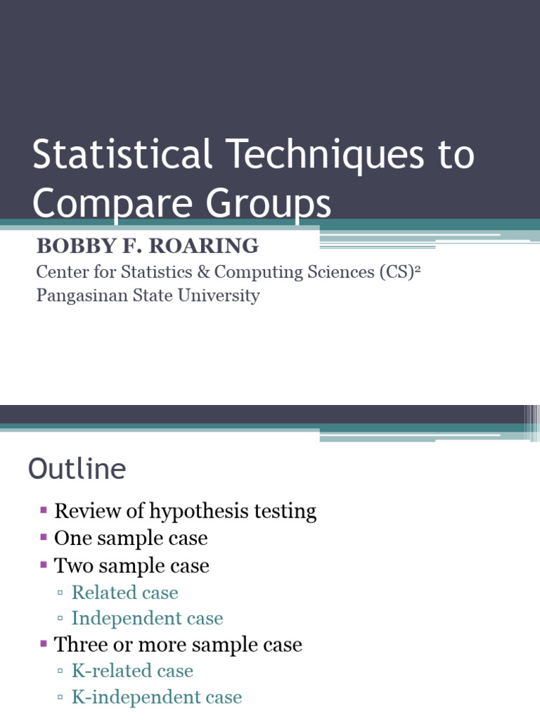 Lecture 3 - Stat Packages | PDF