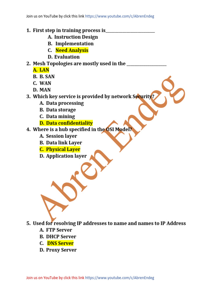 ICT COC Level 3 HNS Theory Part 1 | PDF